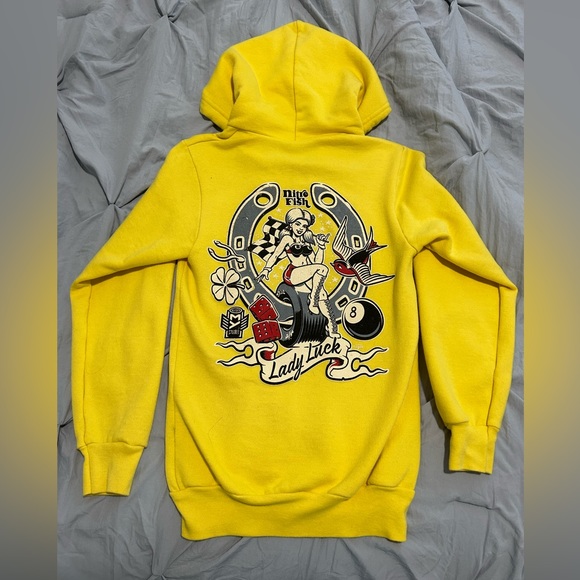 American Apparel | Tops | Yellow Nitro Fish Racing Jacket | Poshmark